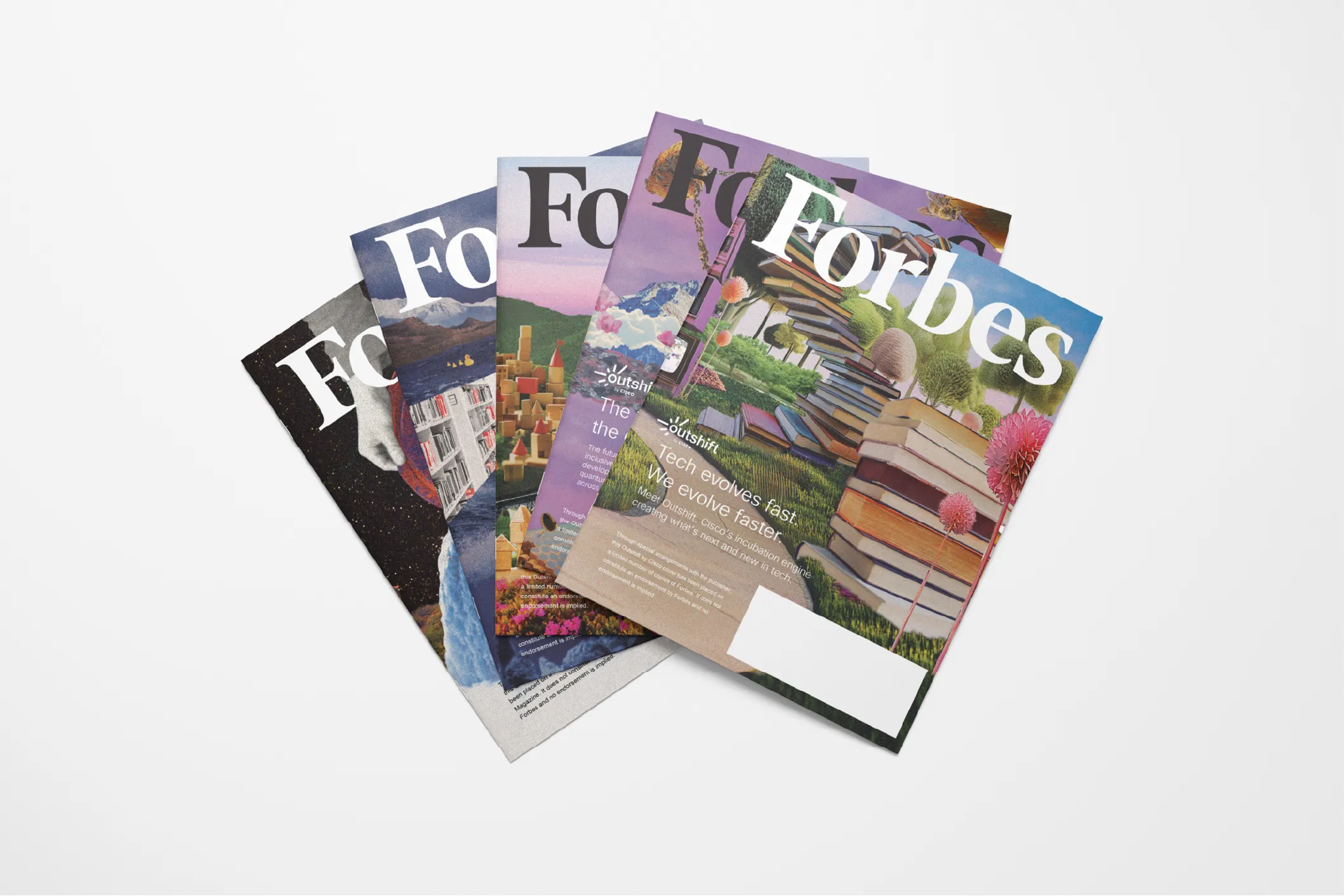 Outshift | 13,000 AI prompts, 5 designs: How Outshift created unique Forbes cover wraps